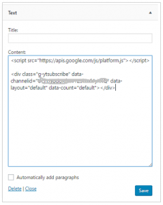 How to Add YouTube Subscribe Button to WordPress - FastWebHost - Web Hosting Blog
