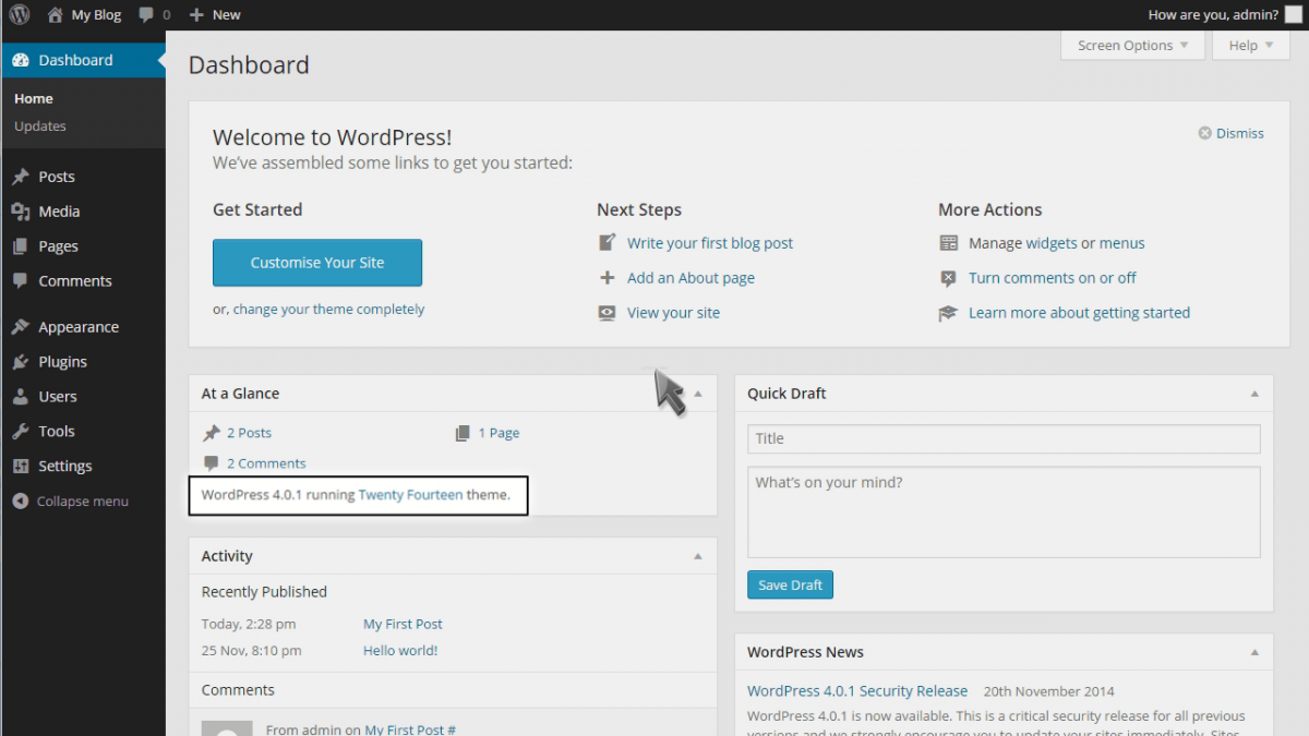 How to update your WordPress installation? | FastWebHost WordPress Tutorials