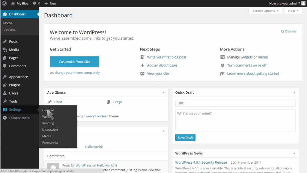 How to configure your settings in WordPress? | FastWebHost WordPress Tutorials