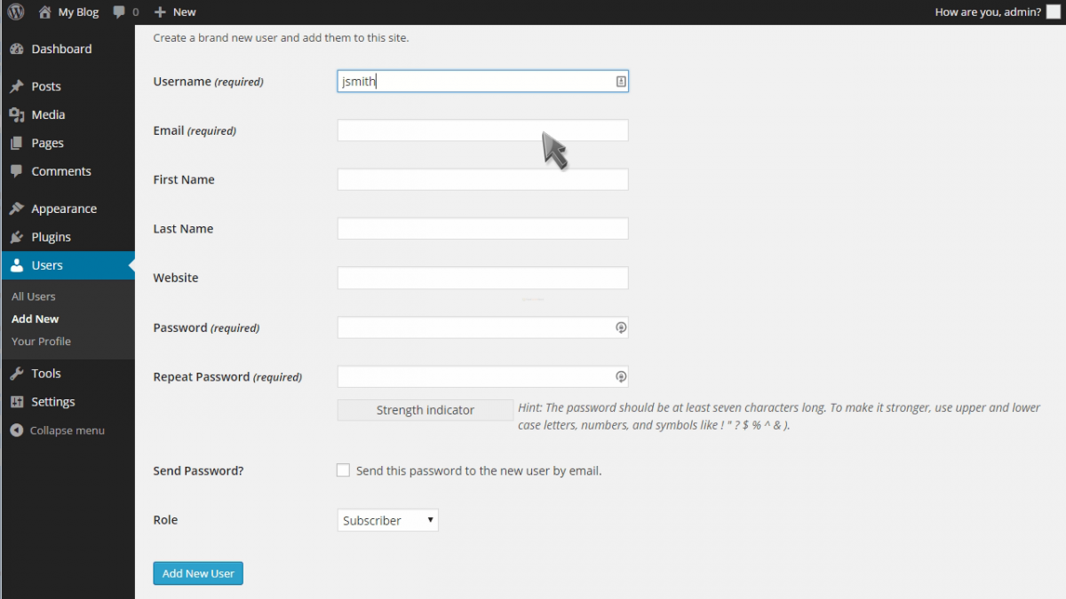 How to manage users in WordPress? | FastWebHost WordPress Tutorials