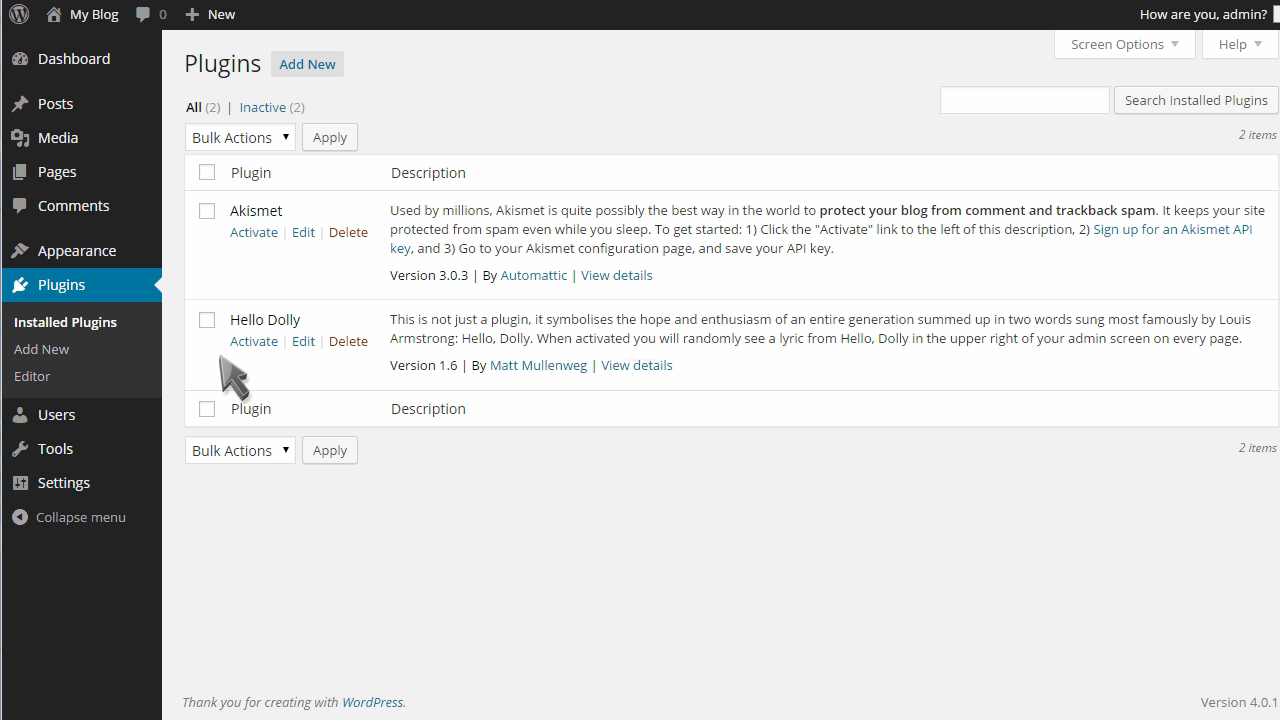 How to manage plugins in WordPress? | FastWebHost WordPress Tutorials