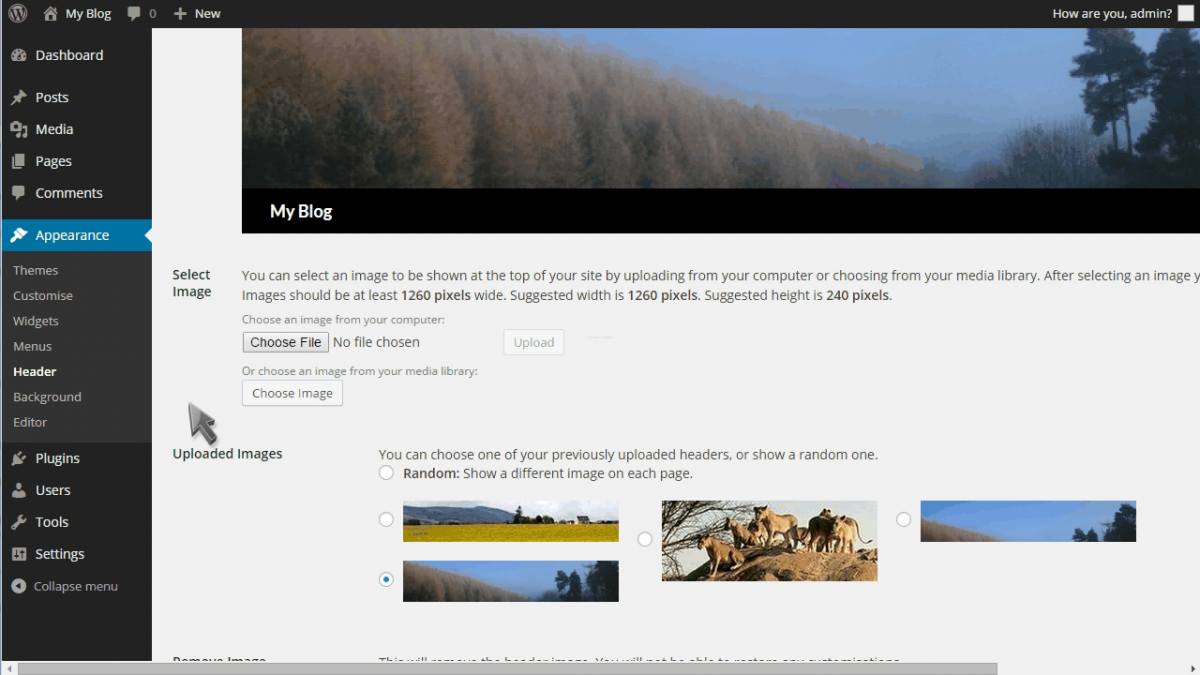 How to change your header in WordPress? | FastWebHost WordPress Tutorials