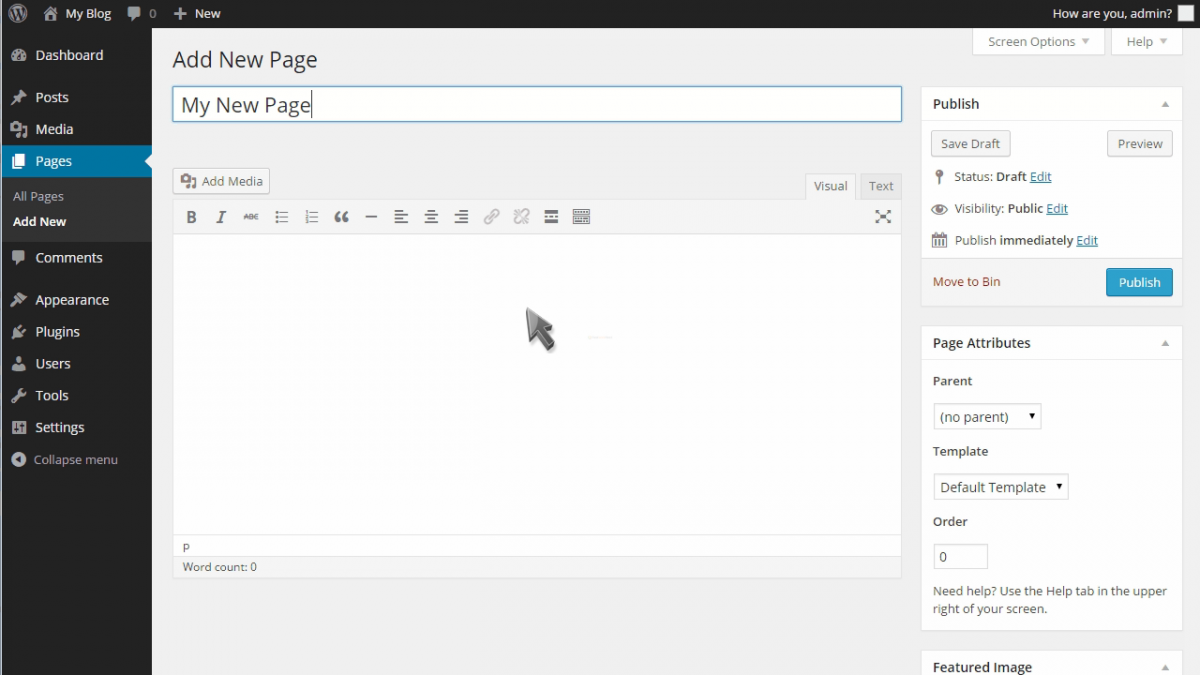 How to manage pages in WordPress? | FastWebHost WordPress Tutorials