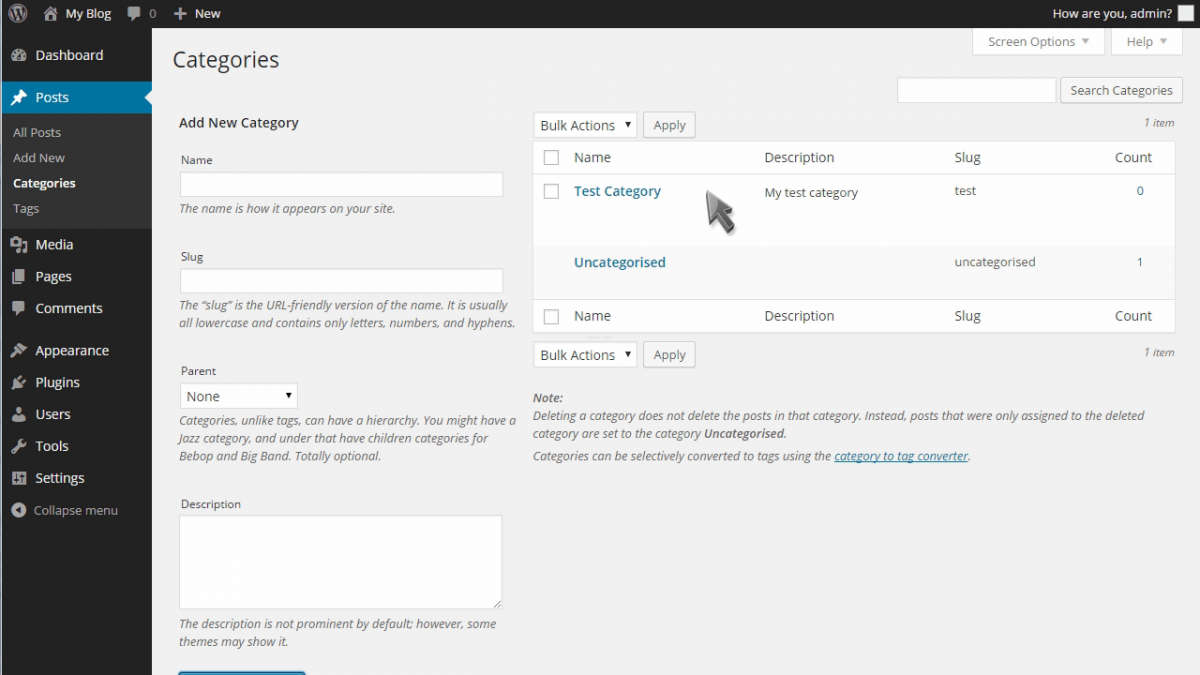 How to manage categories in WordPress? | FastWebHost WordPress Tutorials