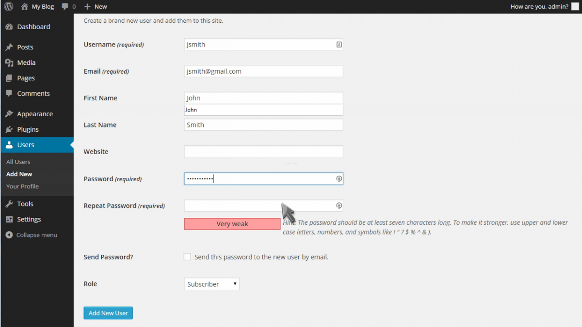 How to manage users in WordPress? | FastWebHost WordPress Tutorials
