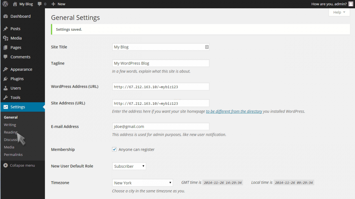 How to configure your settings in WordPress? | FastWebHost WordPress Tutorials