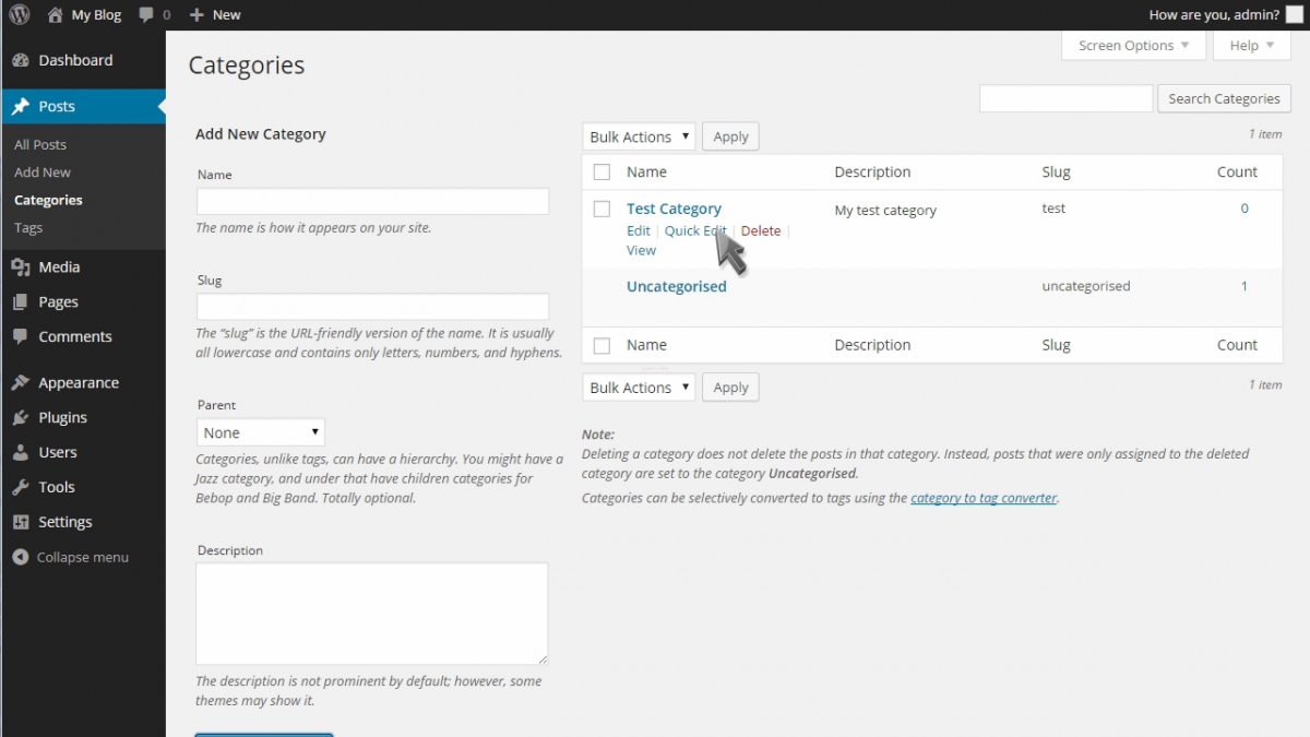 How to manage categories in WordPress? | FastWebHost WordPress Tutorials