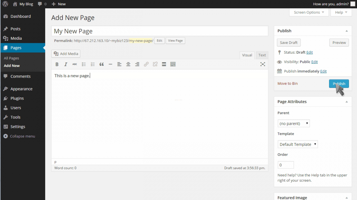 How to manage pages in WordPress? | FastWebHost WordPress Tutorials