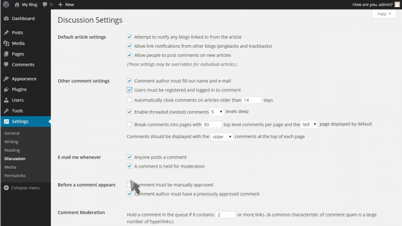 How to configure your settings in WordPress? | FastWebHost WordPress Tutorials