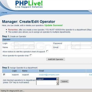 phpLive Operators - FastWebHost Tutorials