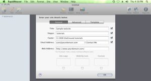 Rapidweaver Configuration - FastWebHost Tutorials
